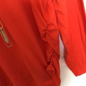 Rouge Collection | Tops | Plus Size Orange Shirt | Poshmark